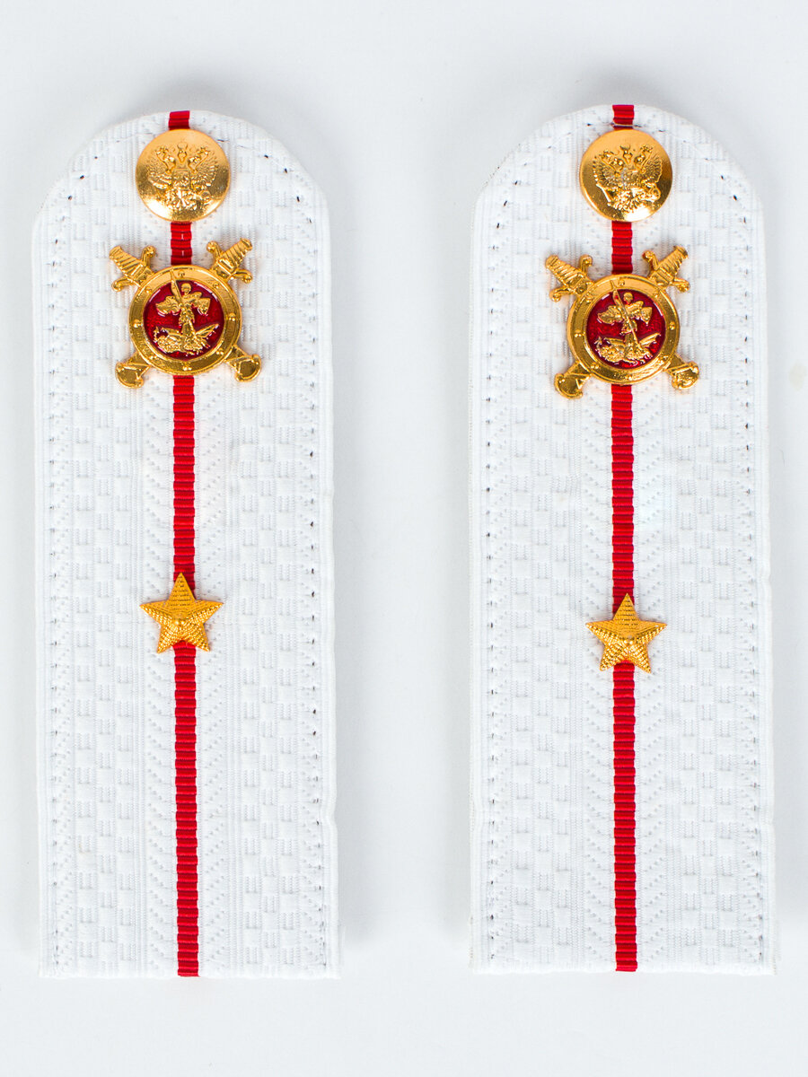 Погоны МВД на рубашку белые пластик Звание Младший лейтенант 751915