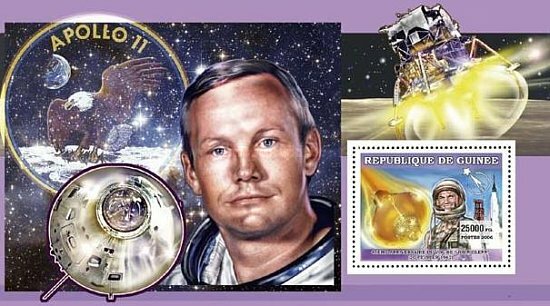 Почтовые марки Гвинея 2006г. "Космическое Путешествие - Джон Гленн" Космос MNH