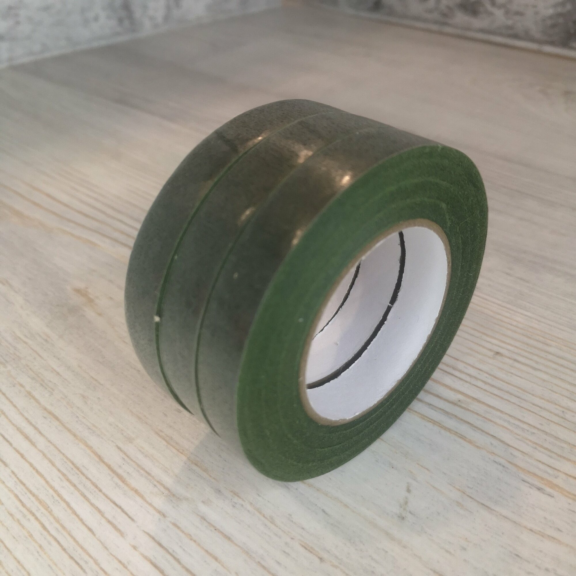 Тейп лента флористическая Темно - зеленая 12мм*27м (3шт)