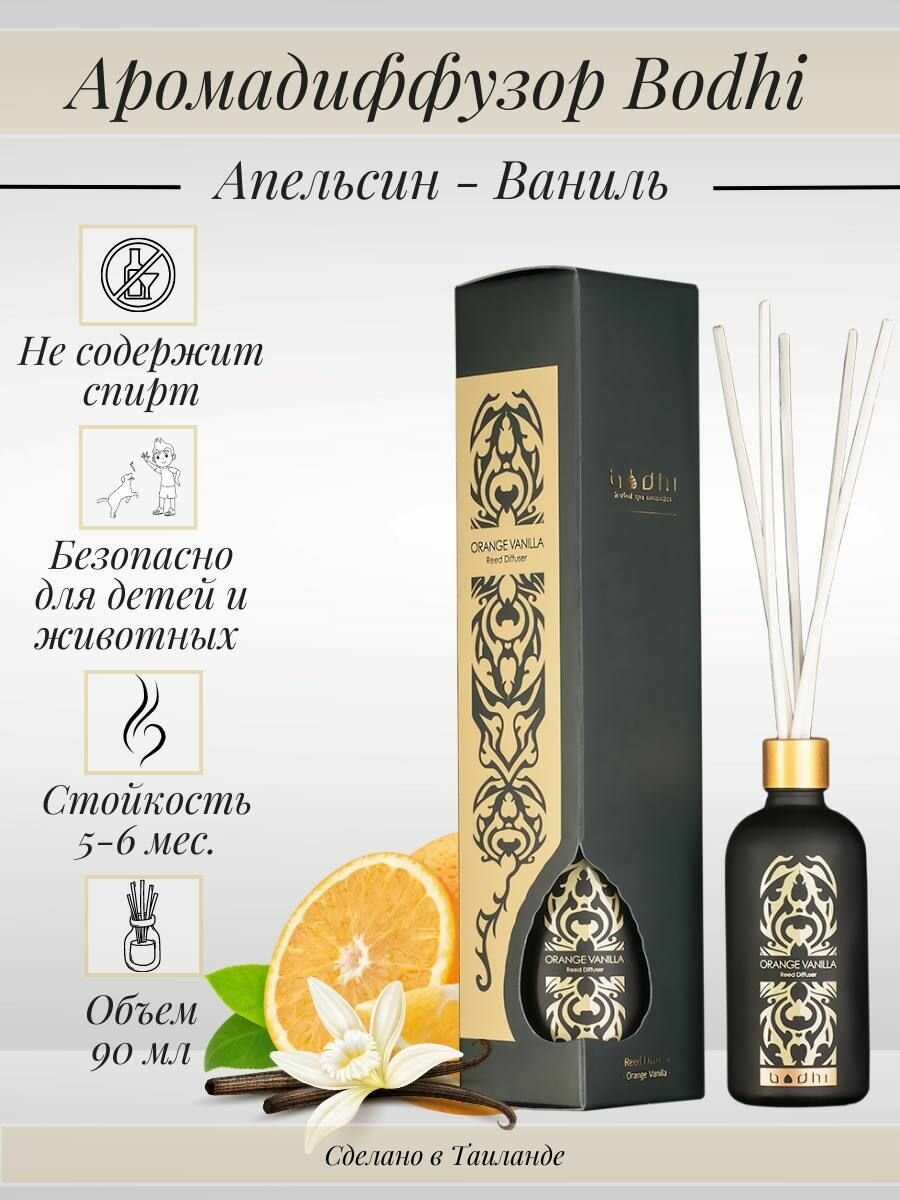 Ароматический диффузор для дома Bodhi Апельсин-Ваниль 90 мл