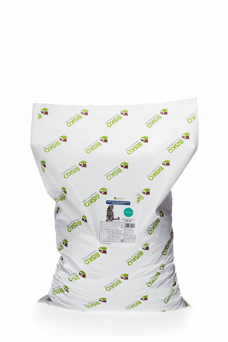 Биско 10 кг. Корм для стерилизованных кошек с ягненком