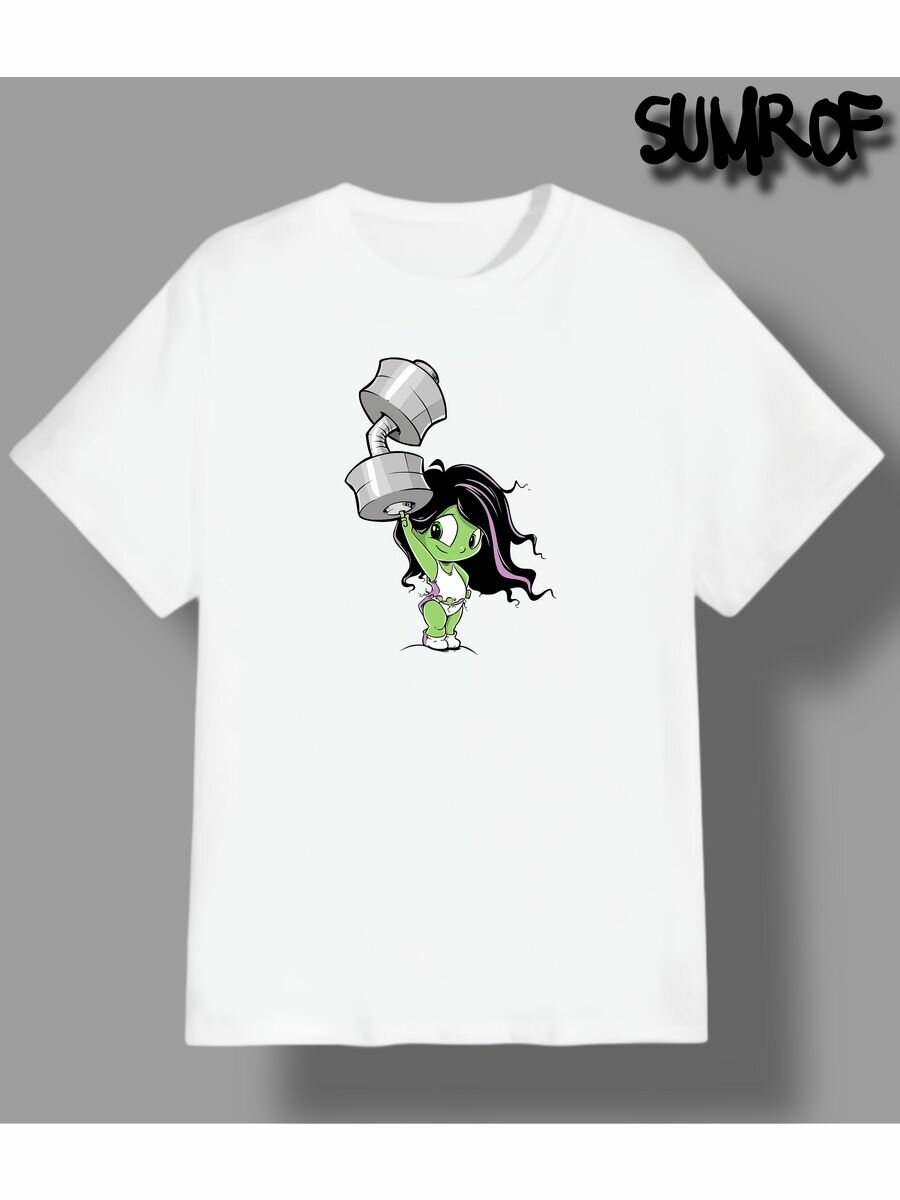 Футболка девушка халк hulk gym