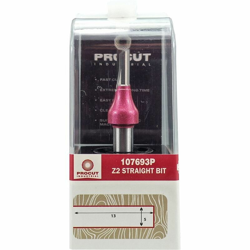 Фреза пазовая монолитная 5 мм проф. серия Z 2 D 5x12x69 S 8 PROCUT