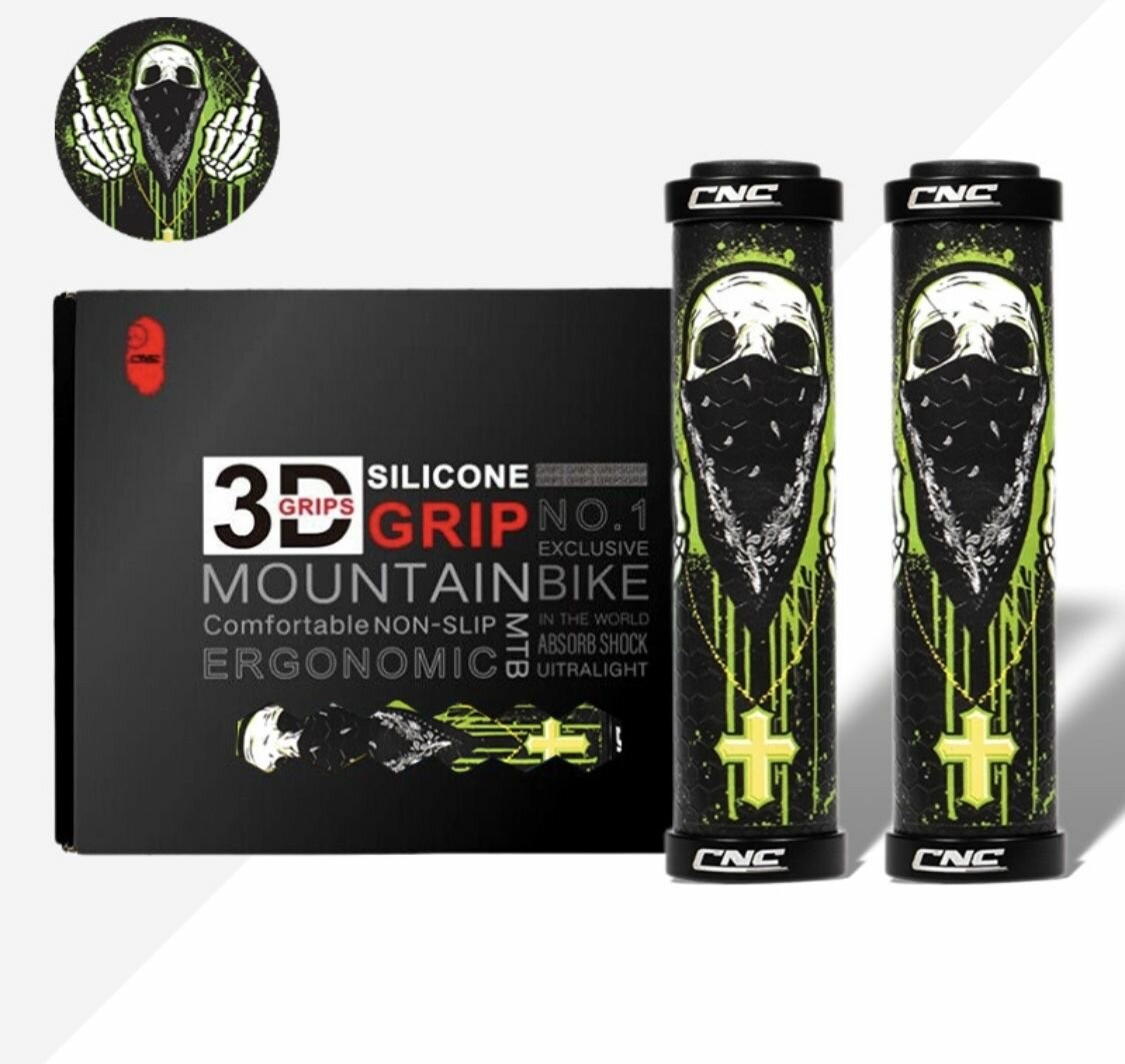 Грипсы 3D 2 шт. для bmx, горных велосипедов, трюкового самоката, д. 22 мм, длина 130 мм