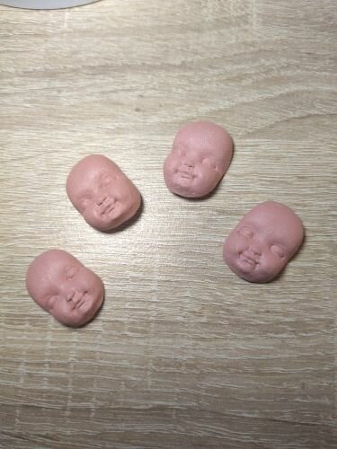 Набор лиц для ватной куклы. Личики для игрушек, детское, малыша - 4 шт.