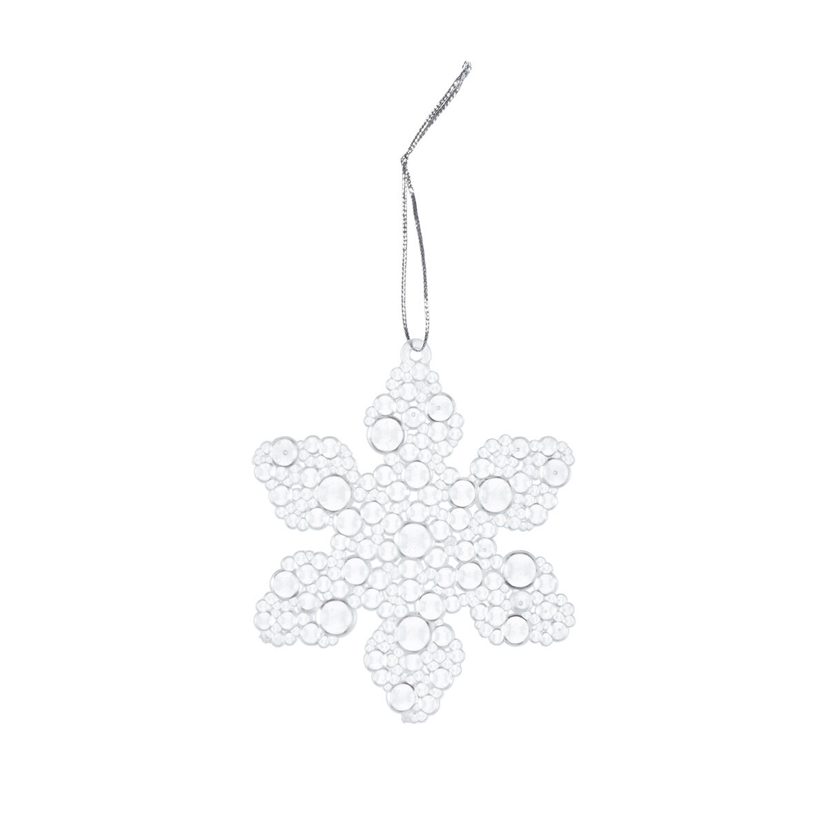 SNOWEEKON SNW-43-AQ56 Елочная игрушка снежинка 10 см, №03, декоративная подвеска на ёлку 1шт