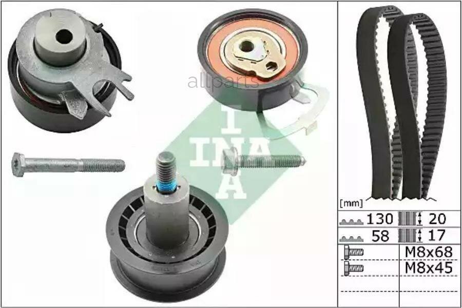 INA 530 0538 10 Ремкомплект ГРМ Skoda Fabia, VW Polo, Golf V 1.4 16v 05> INA 530 0538 10
