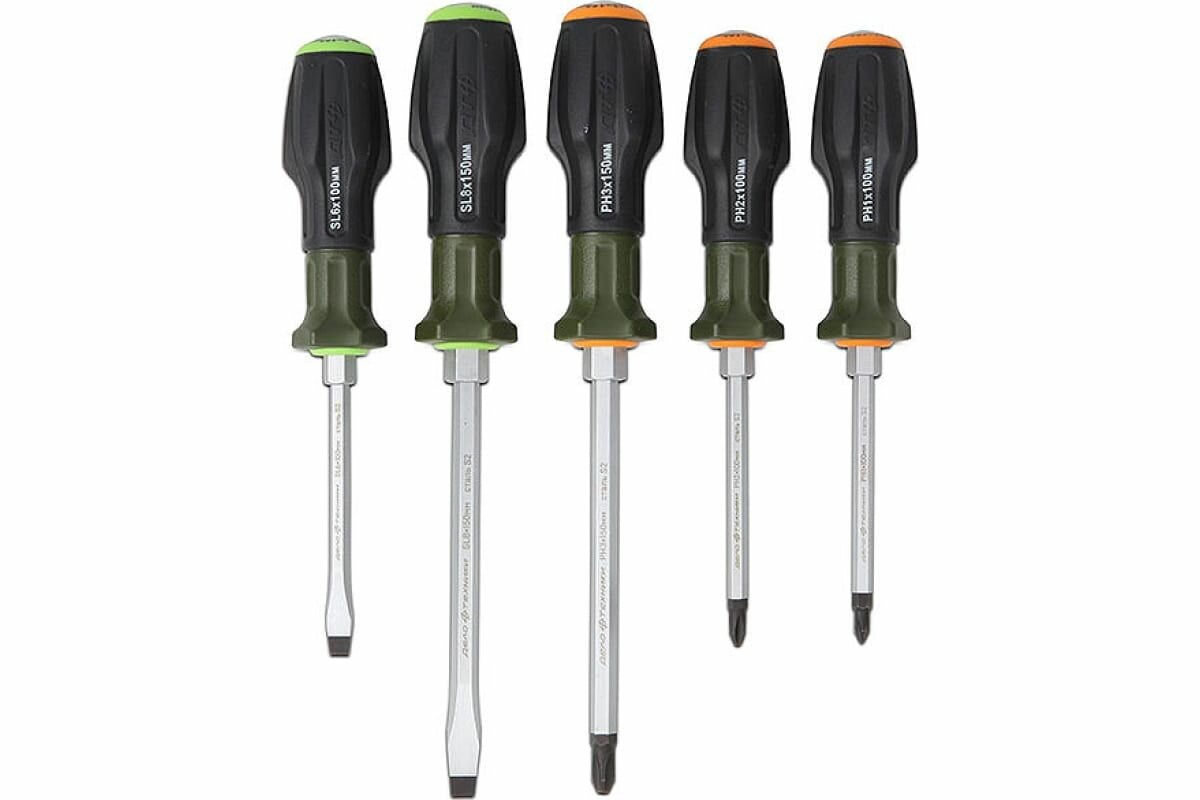 Набор отверток Дело Техники усиленных с трехкомпонентными рукоятками 5шт. (748050)