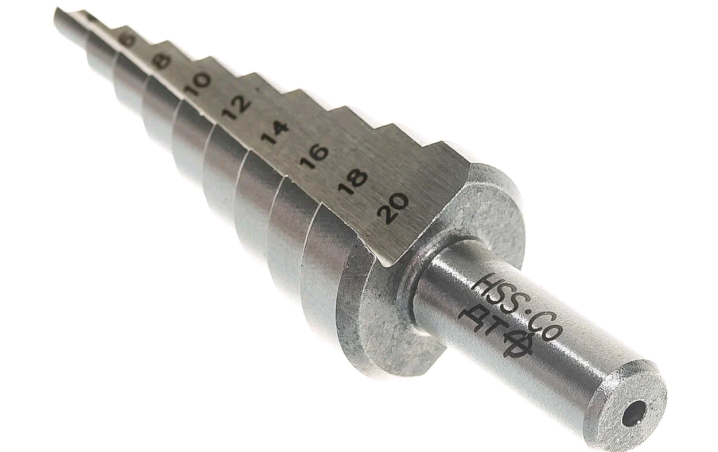 Сверло ступенчатое по металлу Р6М5К5, 4,0-20,0 мм, 9 ступ. 216204