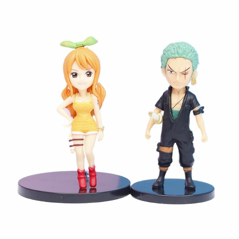 Набор фигурок Ван Пис Луффи, Зоро, Санджи / One Piece 8шт (8см)