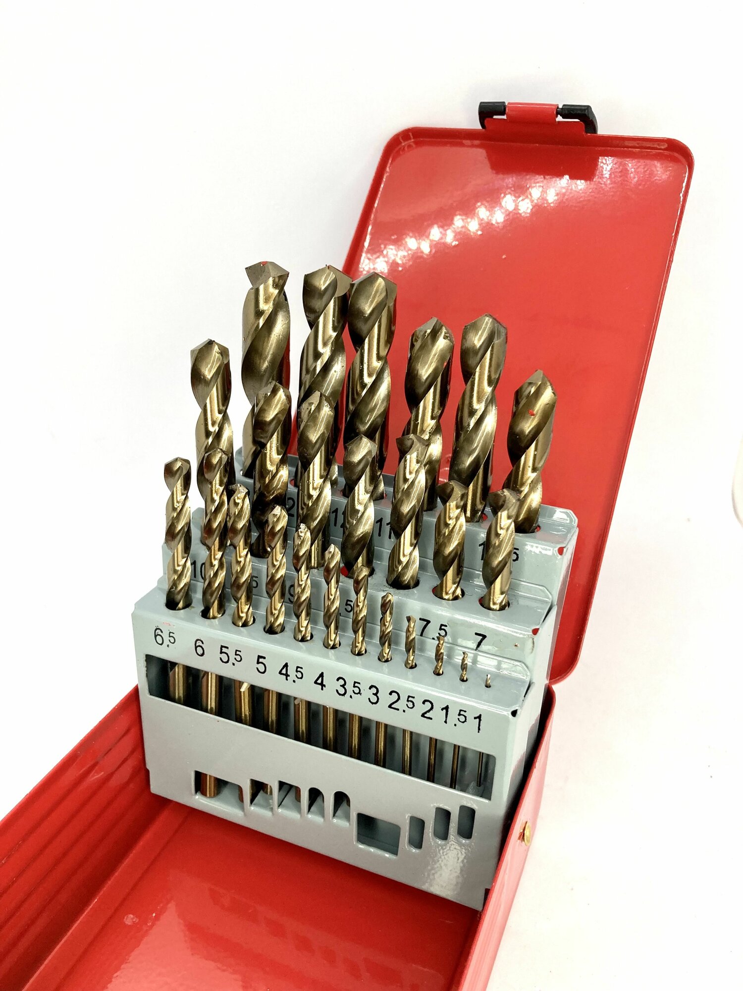 Сверла кобальтовые по металлу и нержавеющей стали (набор 25 шт)