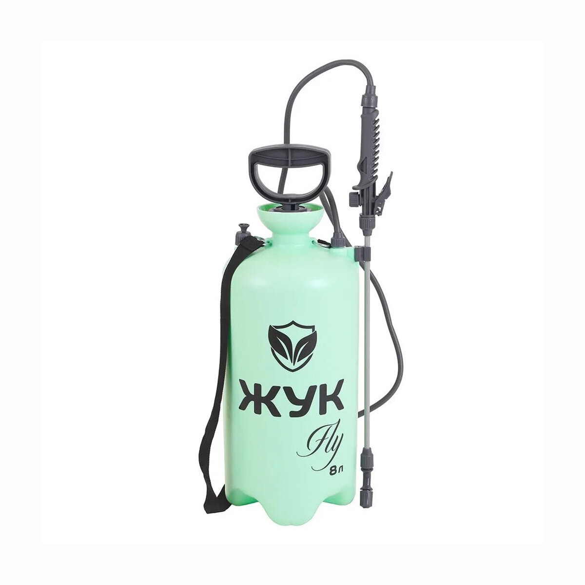 Опрыскиватель помповый "Жук" Fly, 8 литров с ремнем, пластик.