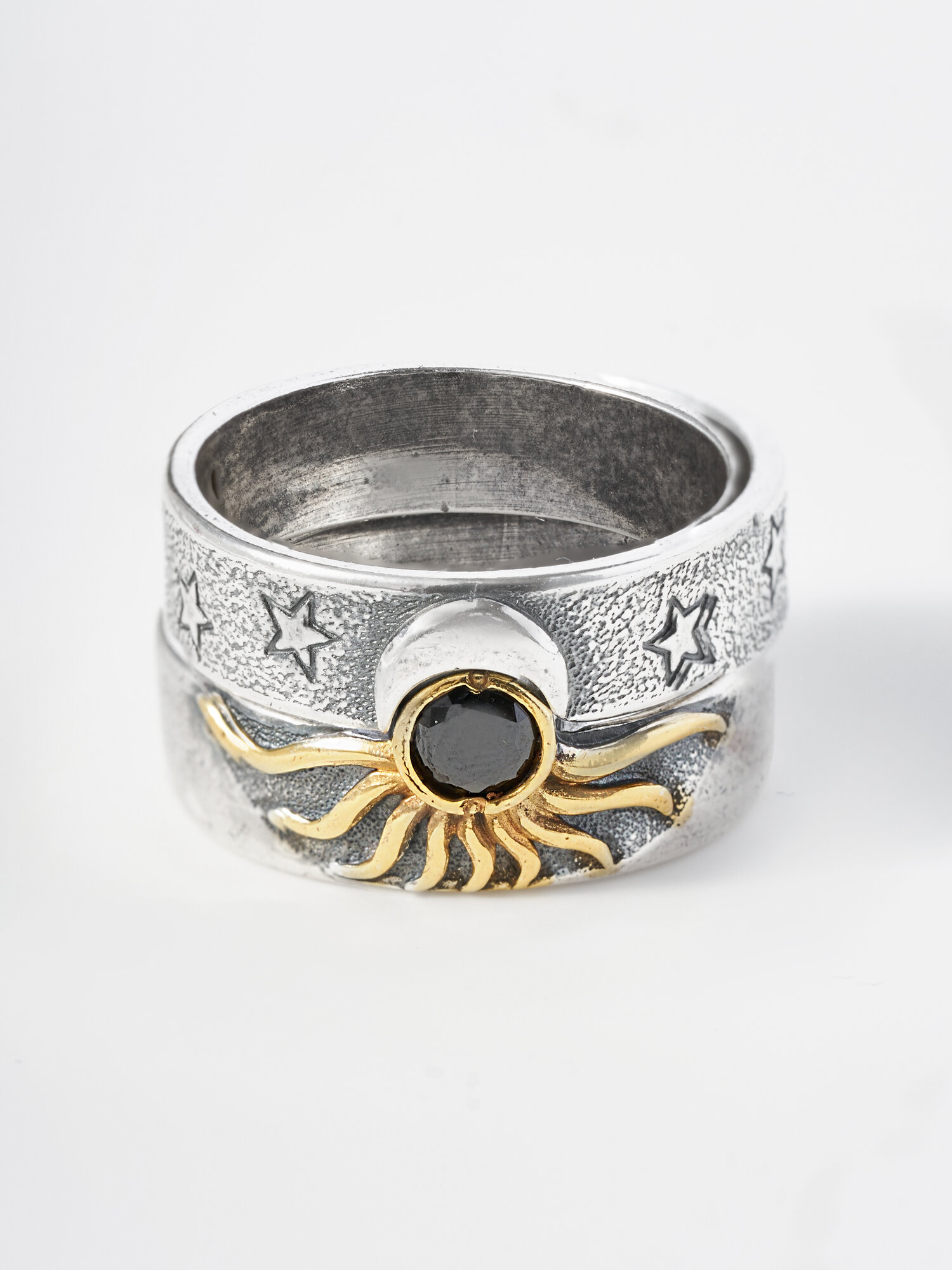 Кольцо на две фаланги, фианит