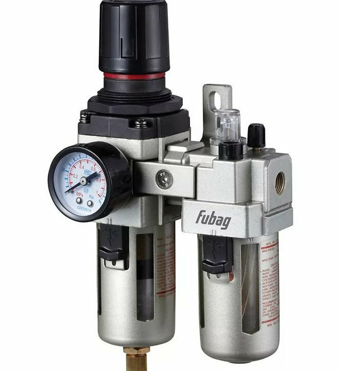 Блок подготовки воздуха FRL1700 1/4 10bar 5мкр ,1700/4300 л/мин FRL3000 1/2 10bar 5мкр FUBAG 190150