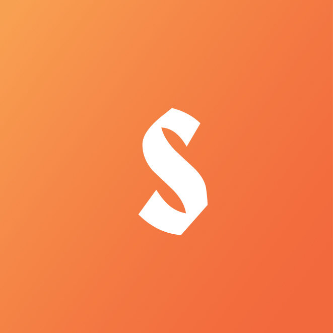 Буква S из акрила для вывесок 7 см / шрифт 2 белый