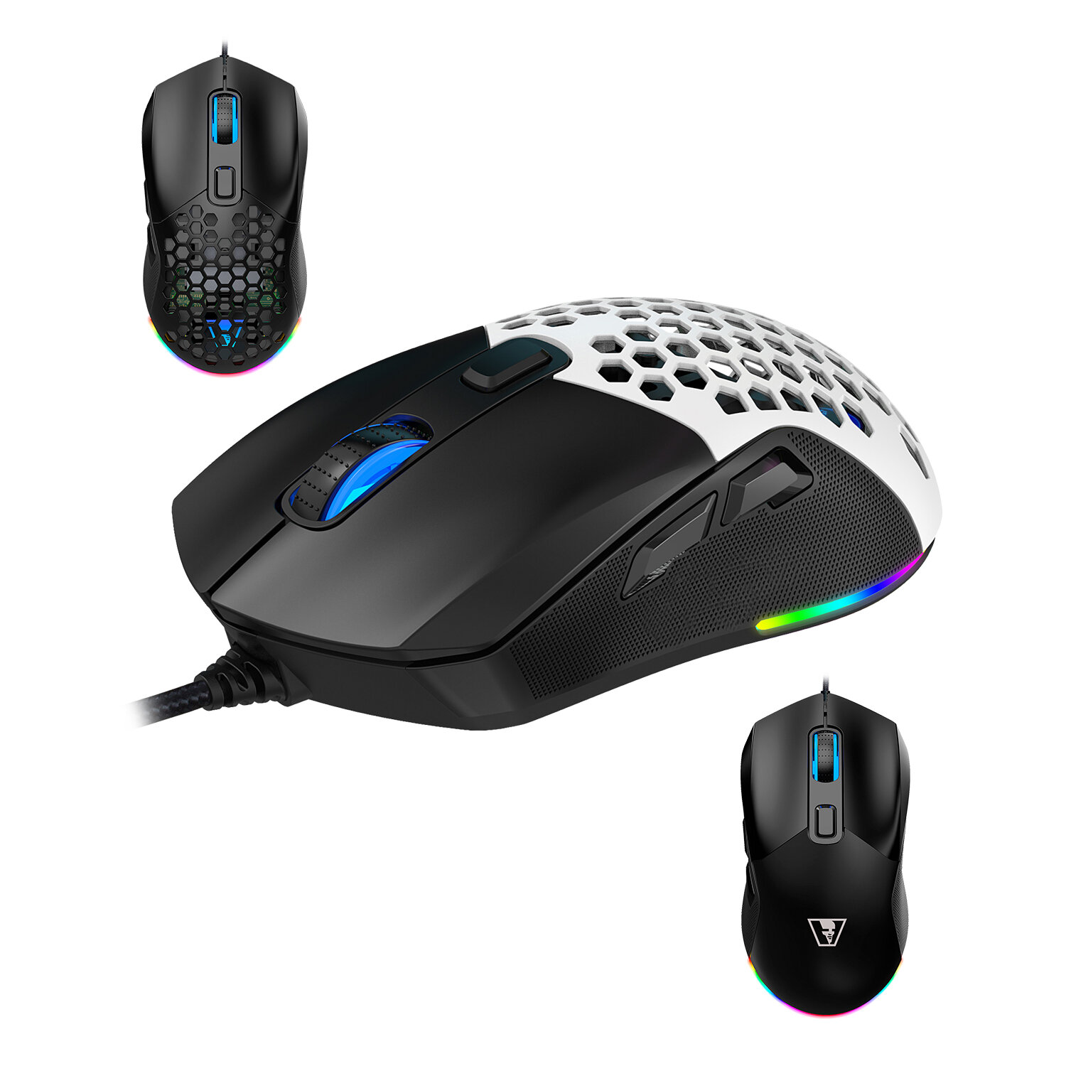 Игровая мышь VOROTEX M3 с разрешением 7200dpi и RGB подсветкой