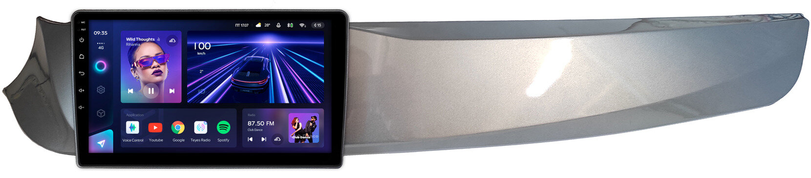 Штатная магнитола Teyes CC3 360 6/128 9" RM-9-011 Alfa Romeo Giulietta 3 2010-2013 (глянцевый, серебристый) Android 10 (4G-SIM, DSP, QLed)
