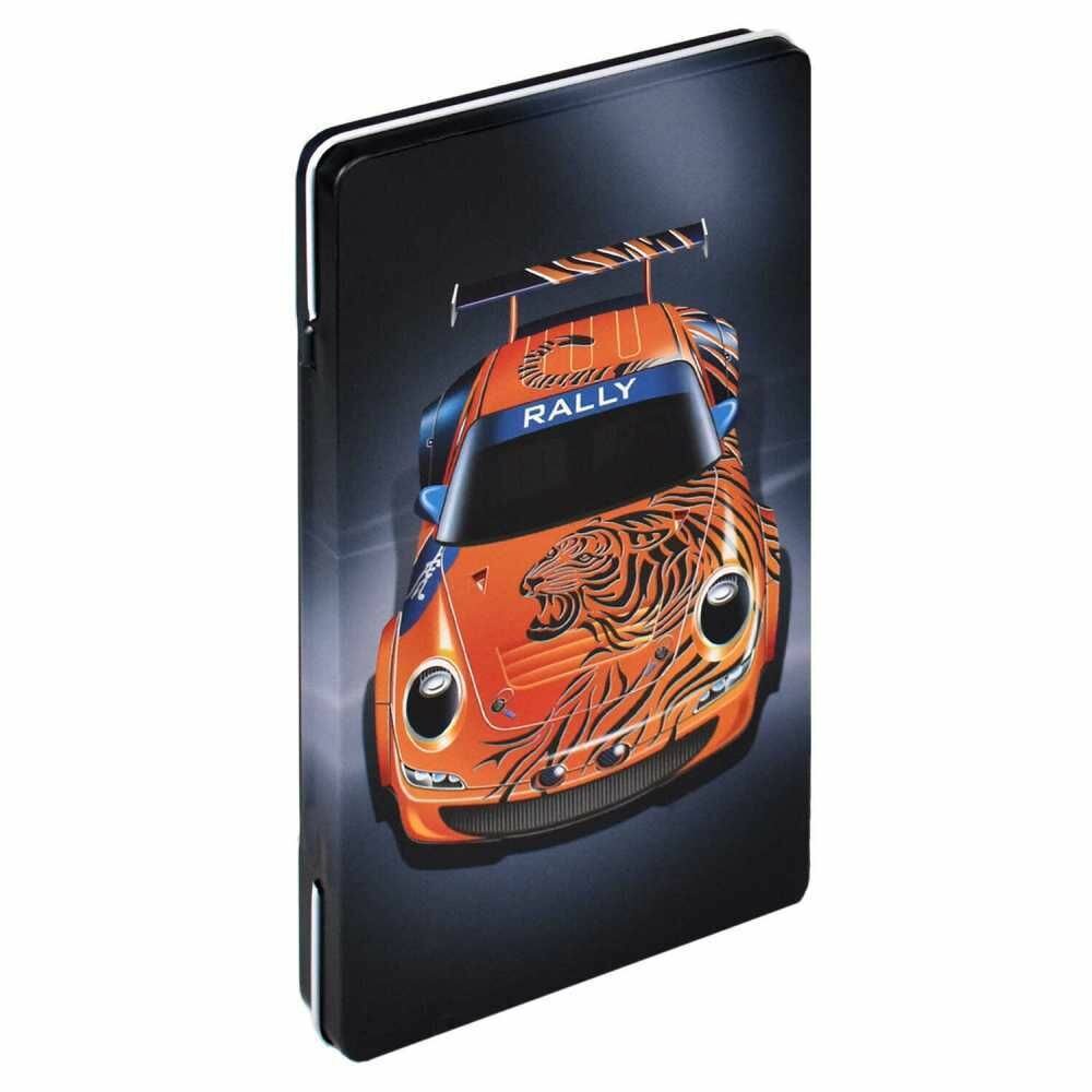 Пенал школьный ралли, без наполнения, 18,3x10x1,4 см, металл