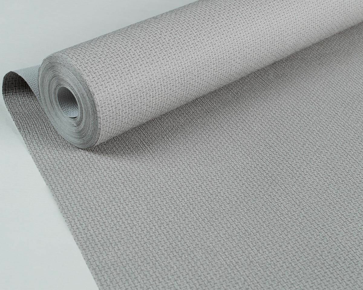 Обои бумажные под рогожку фон к бабочкам и авокадо 06 серые 0,53*10м дуплекс в комнату на стены