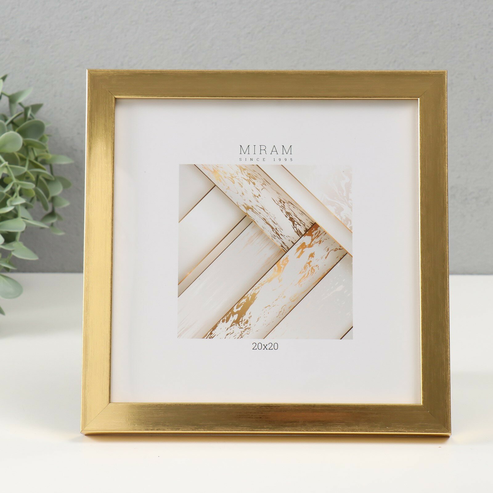 Фоторамка для фото 20×20 см "мирам" материал пластик, цвет золото