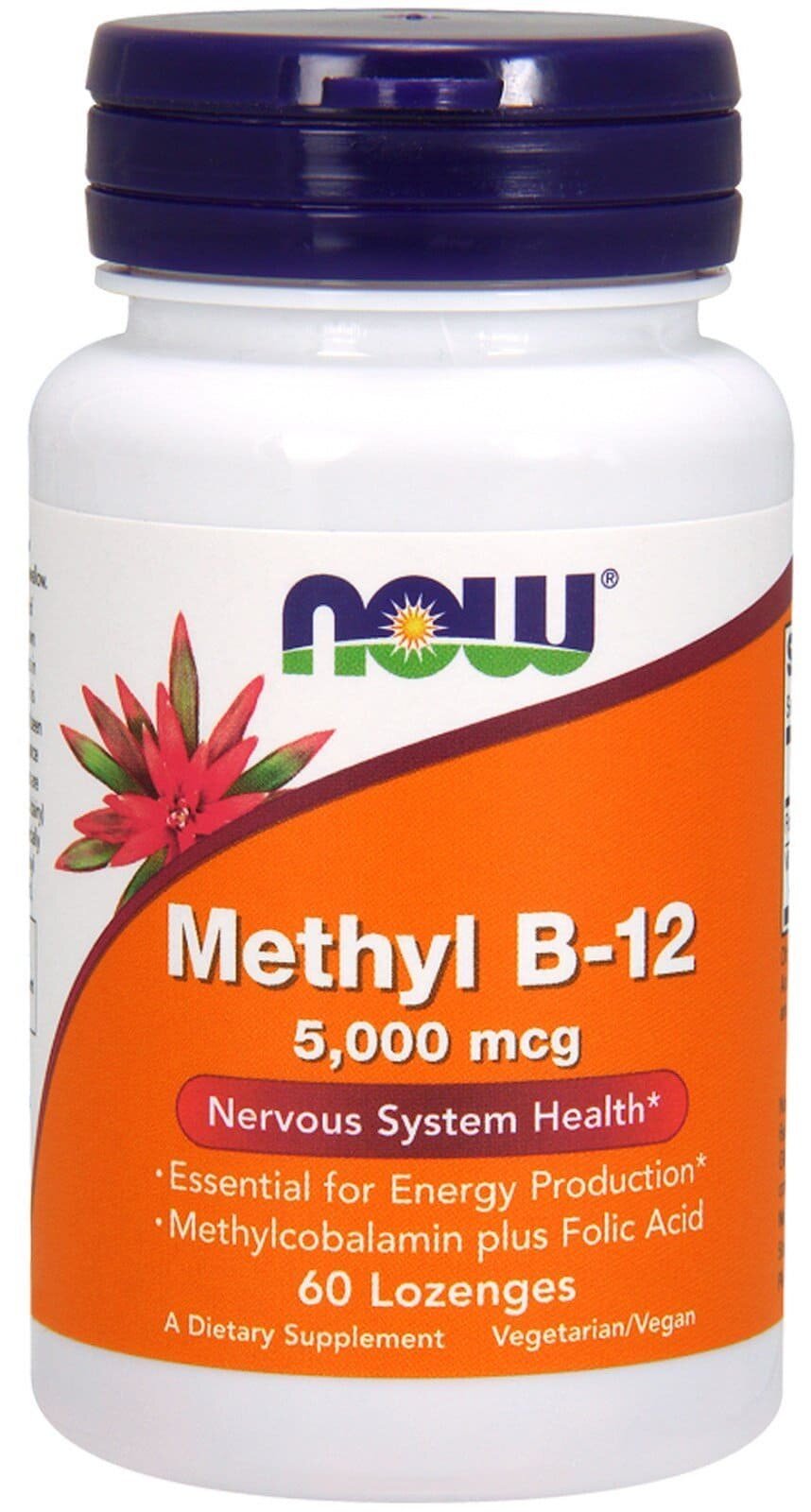NOW Foods Methyl B-12, Метил B-12 5000 мкг 60 таблеток
