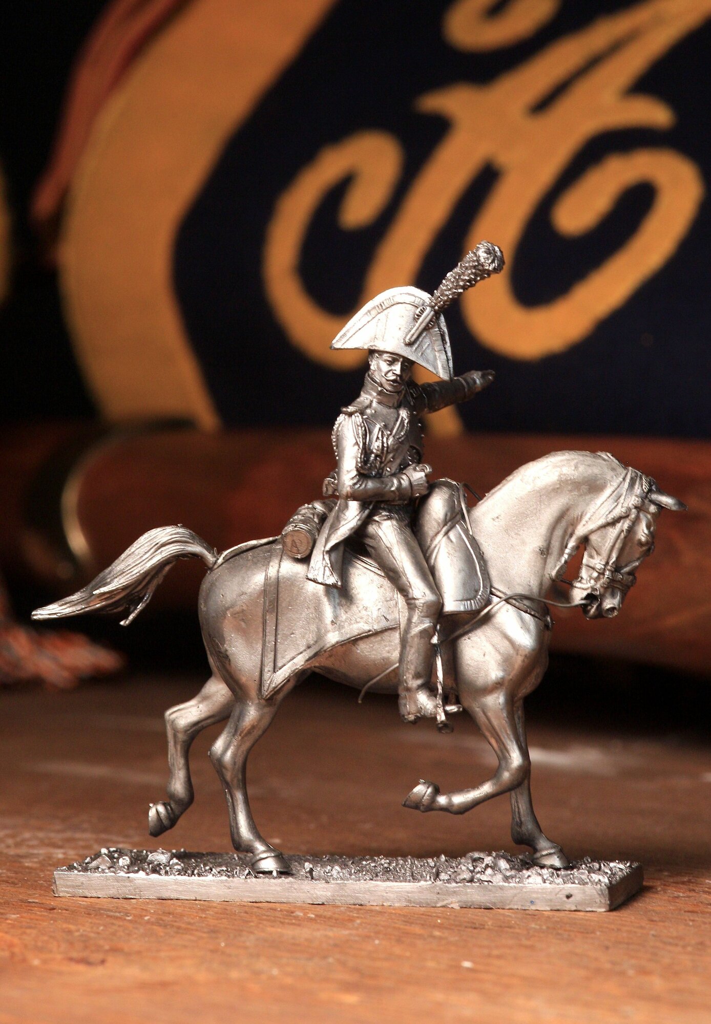 Оловянный солдатик Помощник генерала 1810 года 54 мм масштаб (10-12 см высота) Оловянная фигурка Военно-историческая миниатюра Наполеоника