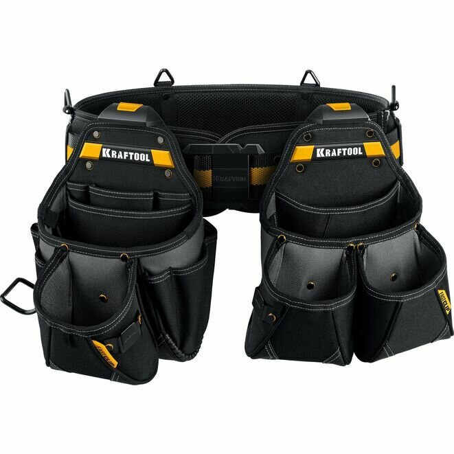 Пояс монтажника и 2 большие сумки в комплекте KBS-3L (38761) KRAFTOOL,