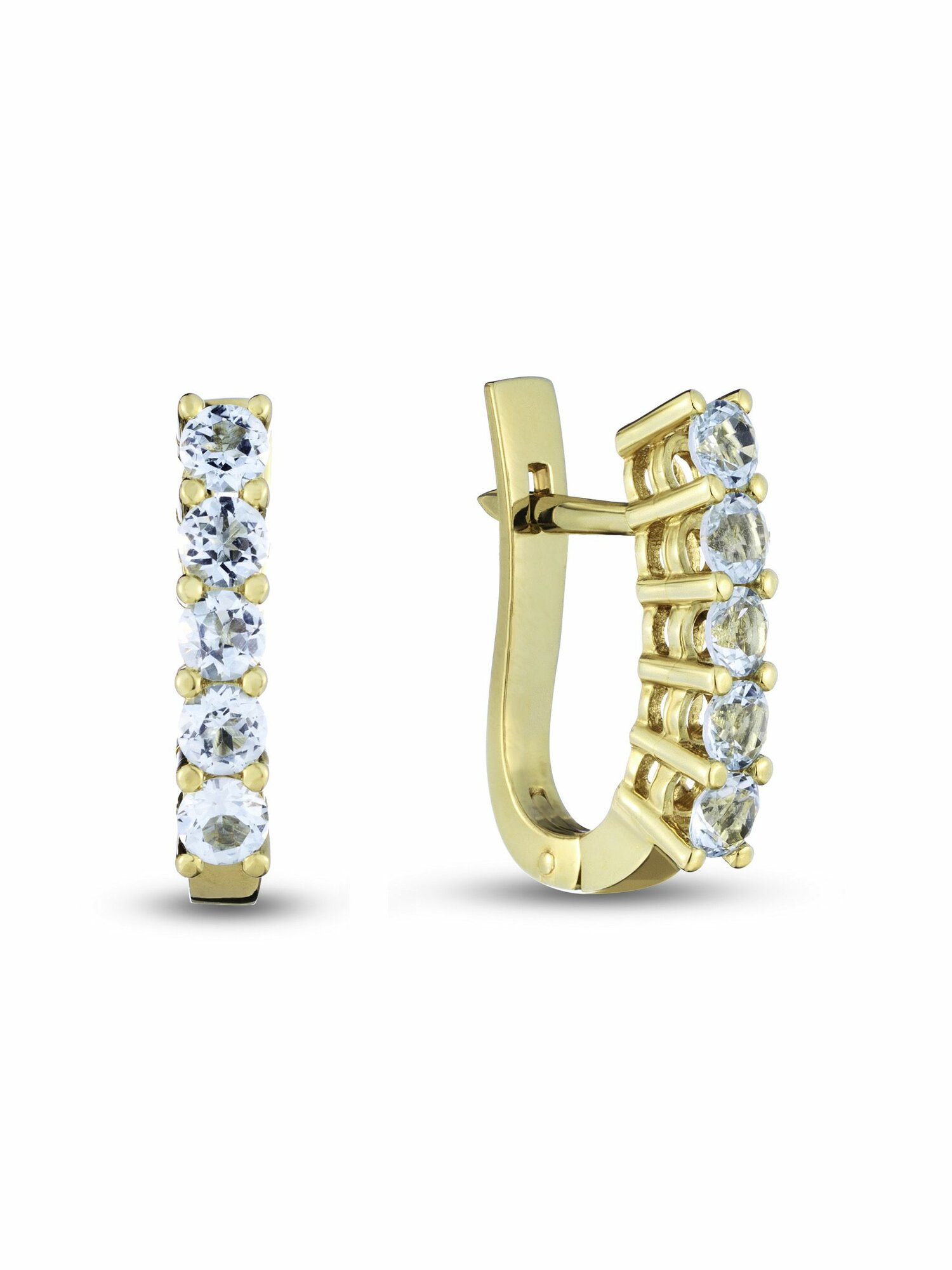 Серьги Гасан Гатамов, желтое золото, 585 проба, топаз