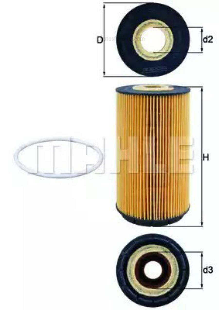 MAHLE OX557D Фильтр масляный