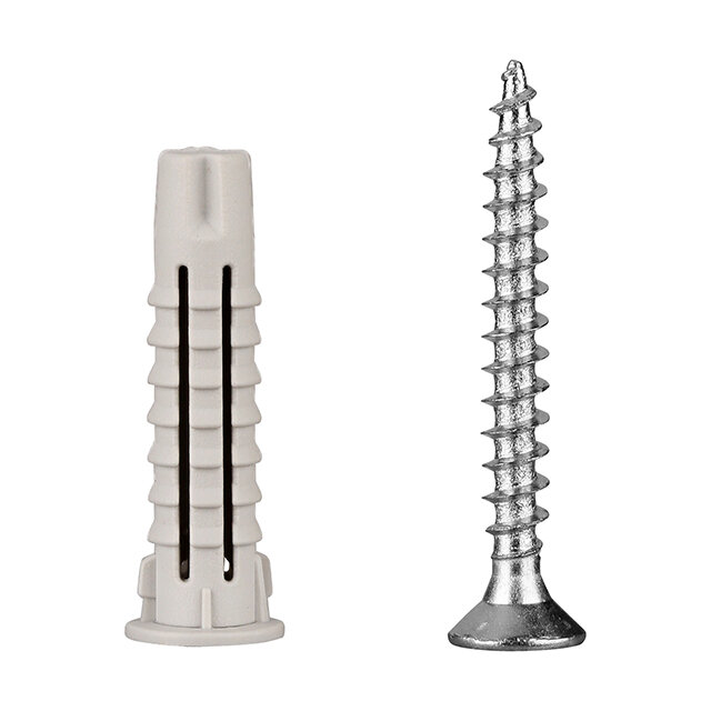 Саморез 3,5x30 мм с дюбелем универсальным нейлон 5x25 мм, 30 шт для монтажа