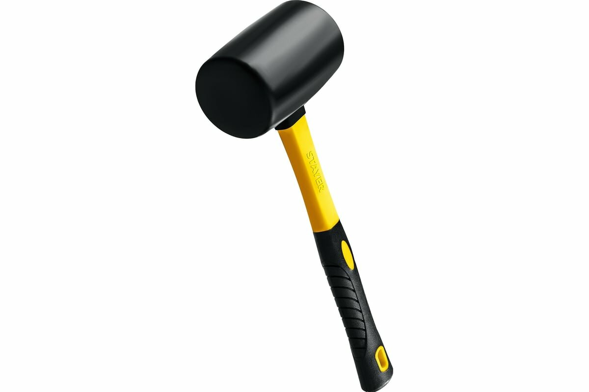 Киянка резиновая чёрная STAYER 450 г 2054-65, инструмент для слесарных работ ручная