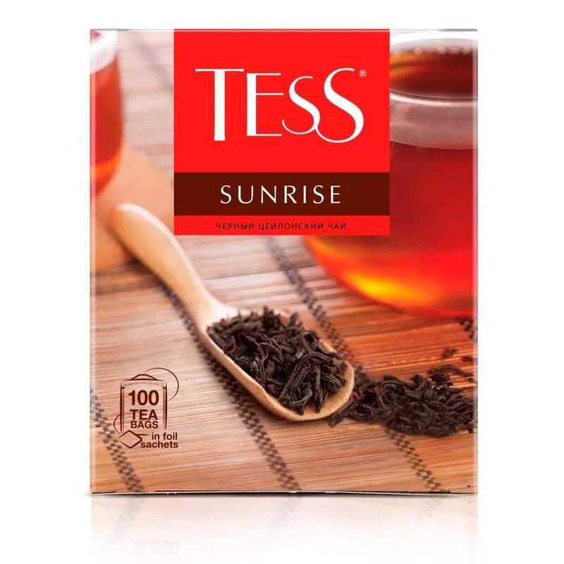 Чай черный TESS Sunrise, 100пак x 3 упаковки