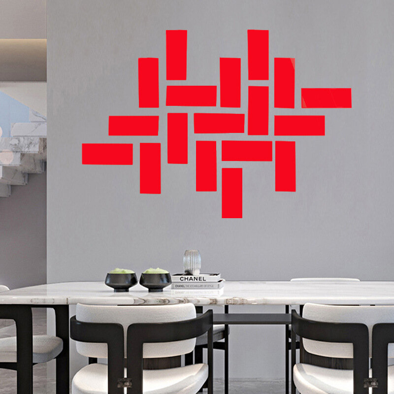 Производитель поставляет трансграничные акриловые зеркальные объемные наклейки на стену для гостиной, прихожей, фон для