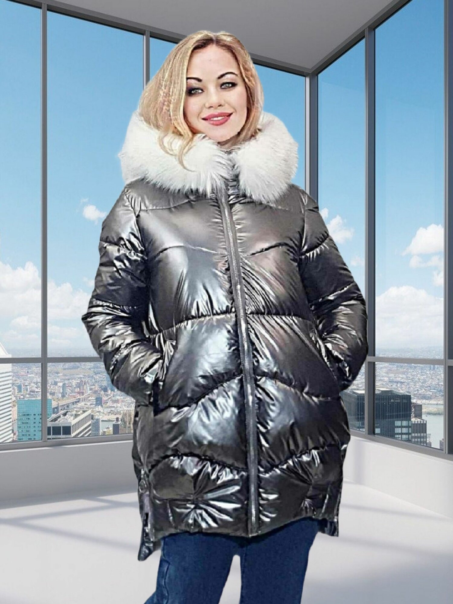 Пуховик  Зимняя фантазия