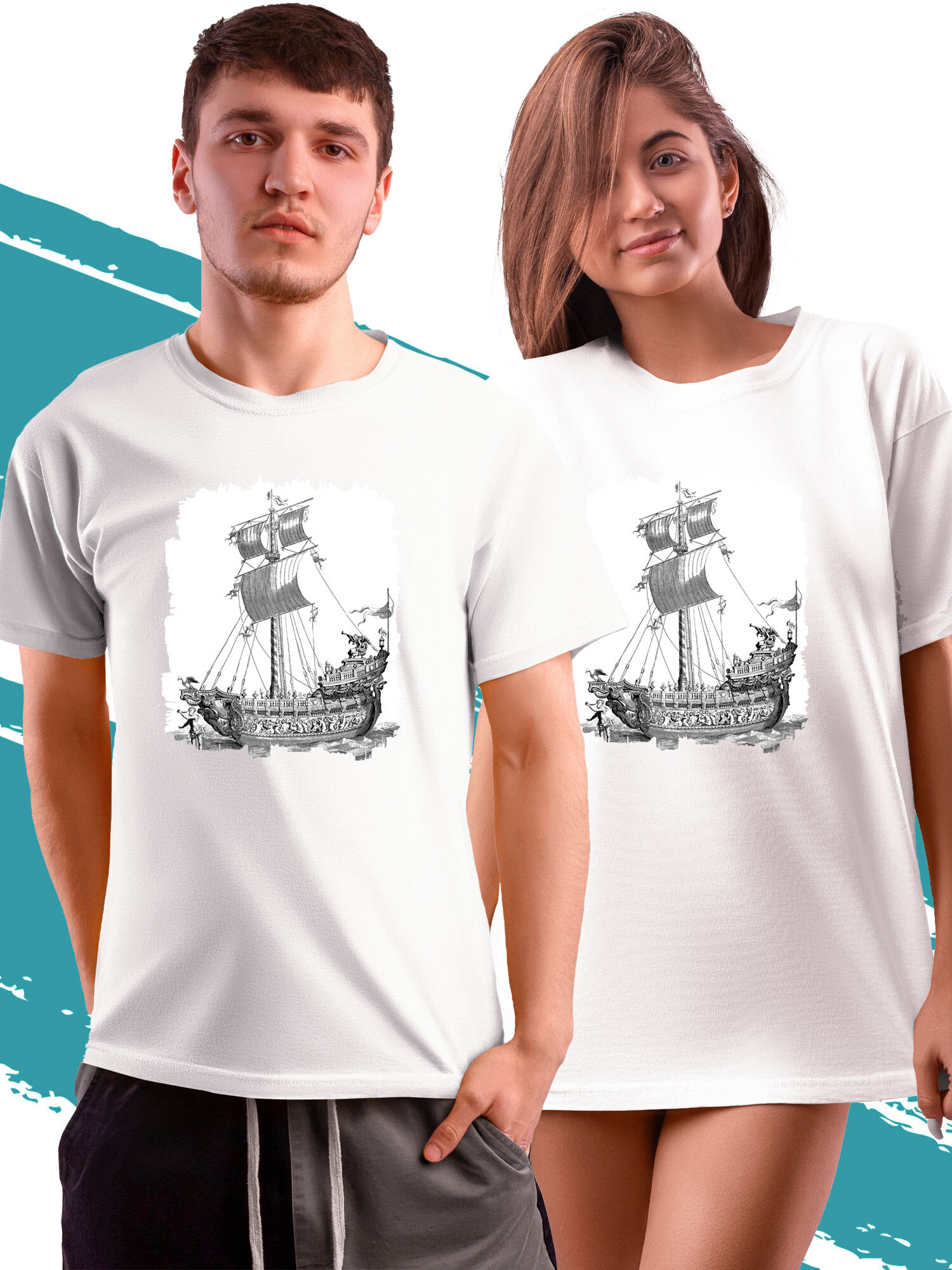 Футболка корабль парусник