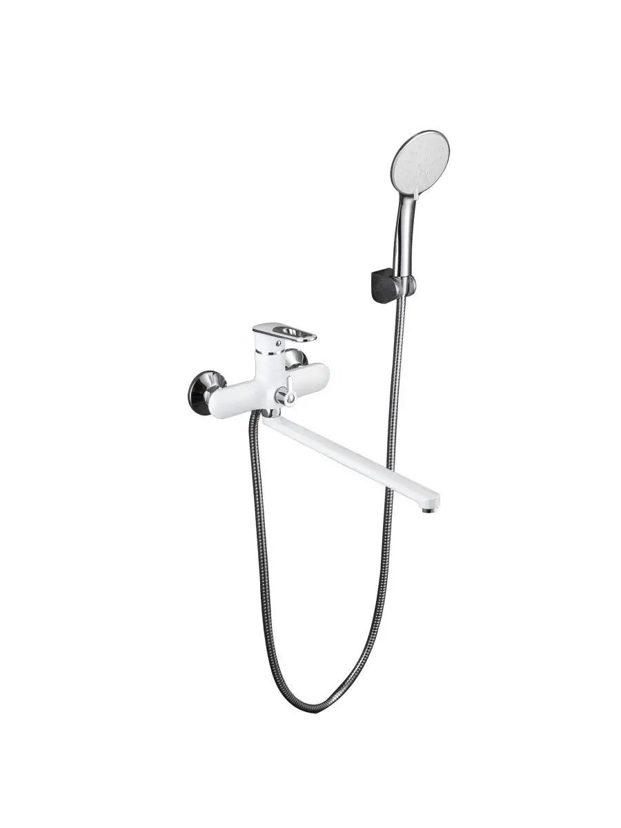 Смеситель Frap F2249, для ванны, с душевой лейкой, латунь, белый/хром