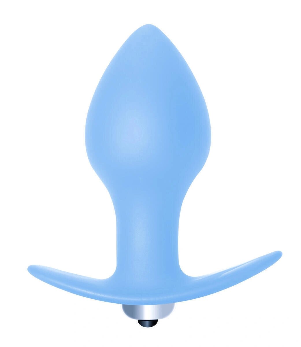 Анальная вибропробка Lola Games First Time Bulb Anal Plug, голубая