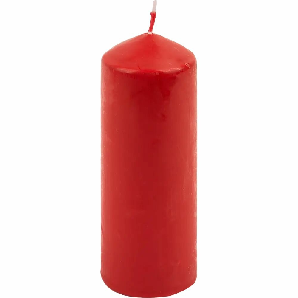 Свеча столбик красная 17 см