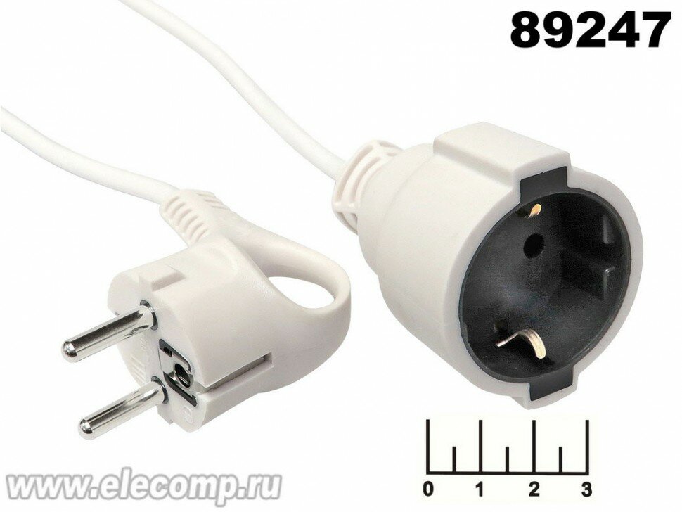 Удлинитель электрический 1/3м с землей Эра (max-10A)