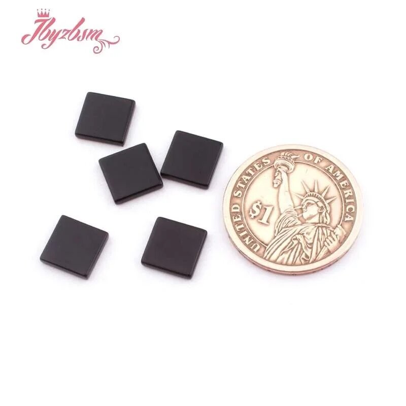 Кабошоны из черного агата jbyzbsm 5 шт. 12mm