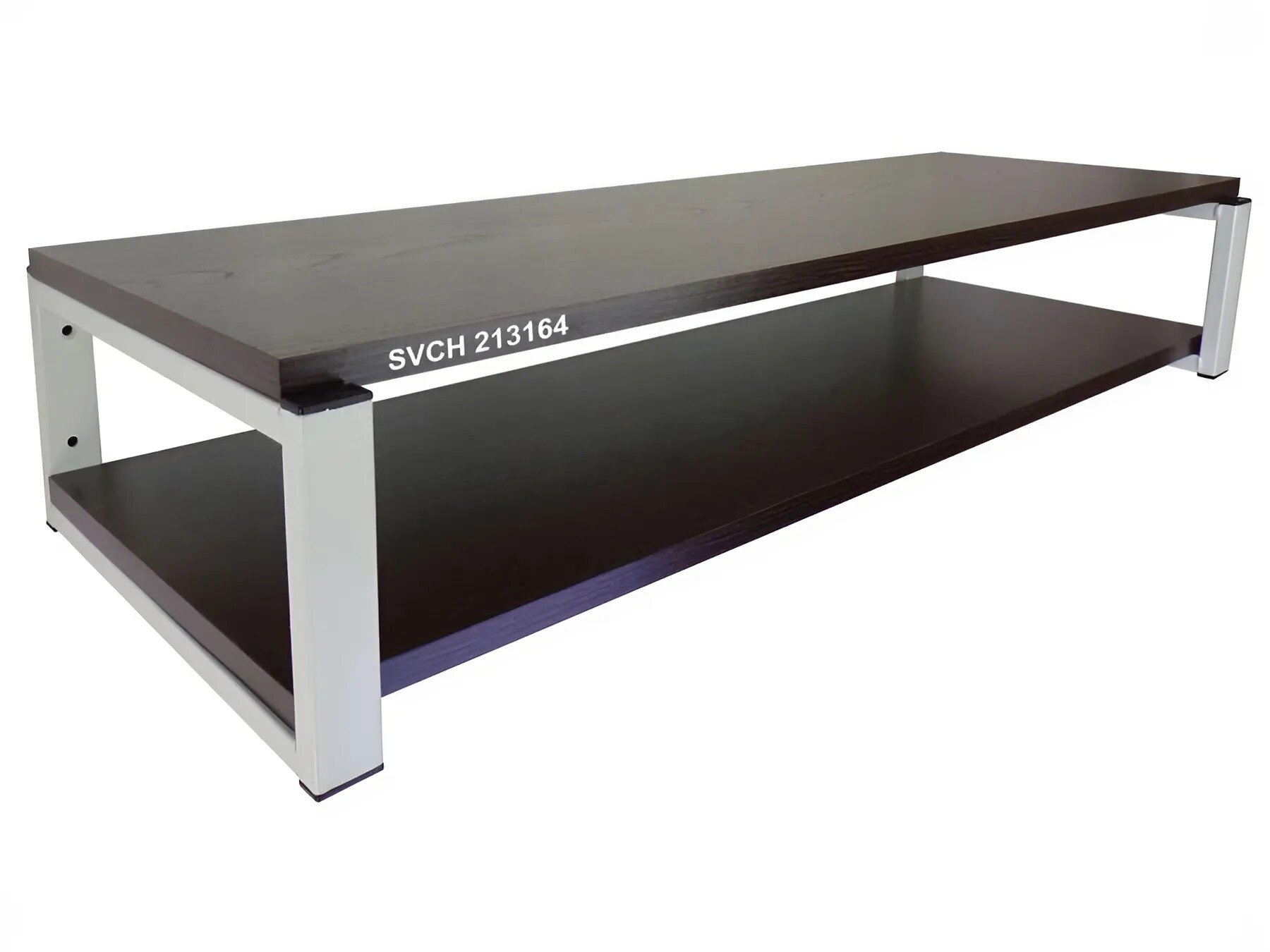 Полка для микроволновки GARROSS "SIBERIA 213164", две полки 30х90 см, высота 17 см, каркас серый, цвет полок венге