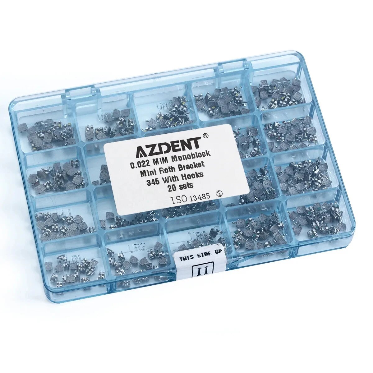 Брекеты AZDENT Mini Roth 0.022 с крючками 3-4-5