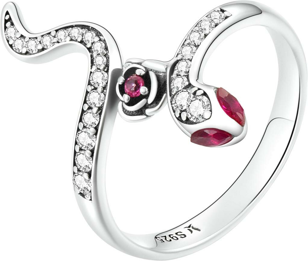 Кольцо, серебро, 925 проба, фианит