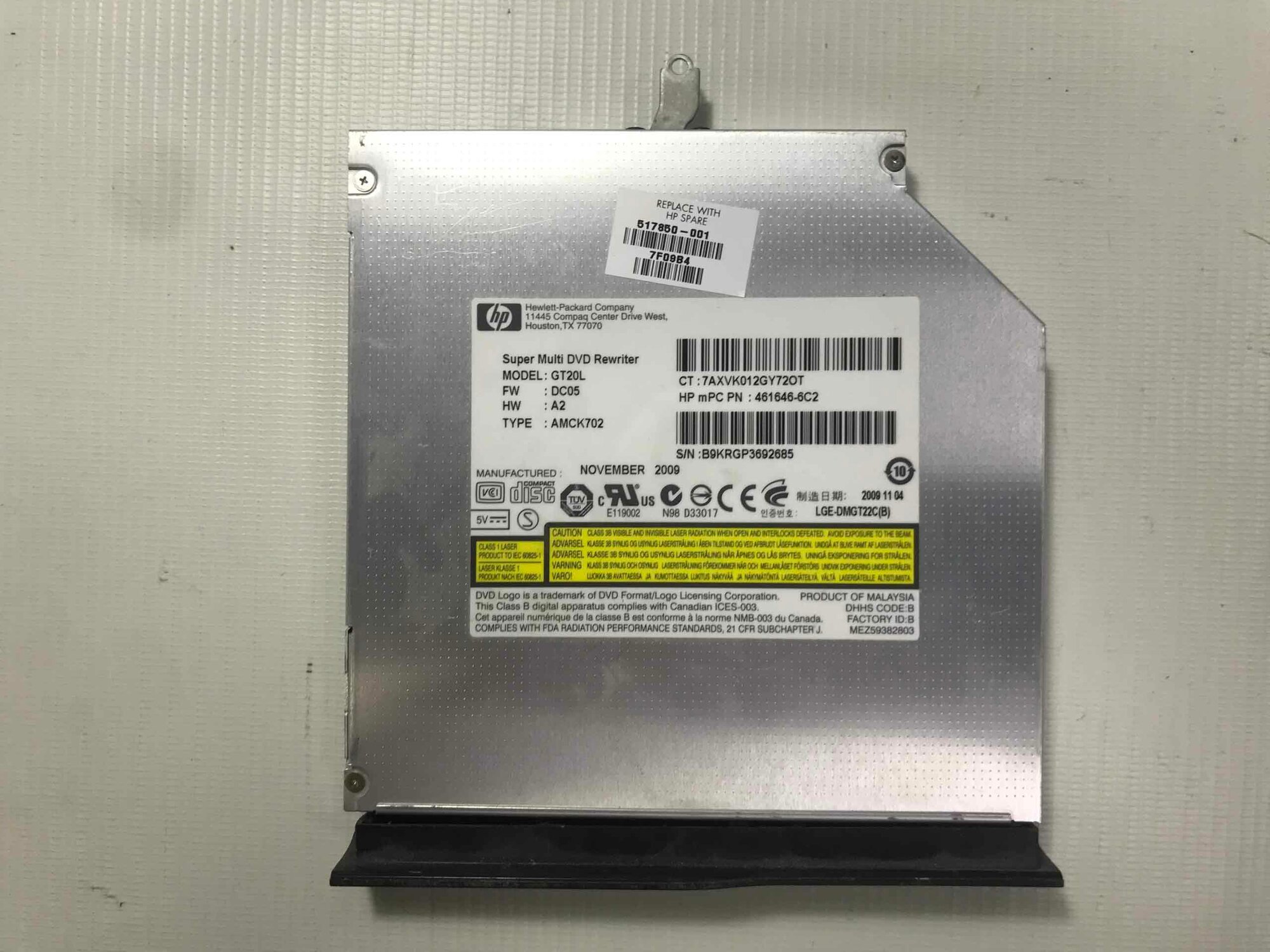 Привод DVD+RW для HP HSTNN-Q22C