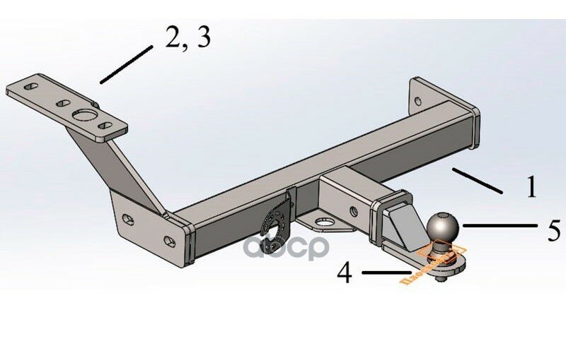 Фаркоп Subaru Forester 2013-2018, 2018-2024 съемное крепление шара под американский квадрат BIZON арт. FA 0120-E
