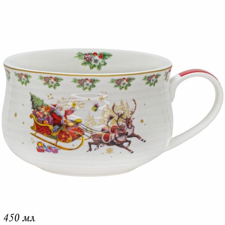 Бульонница Lenardi Новый год, фарфоровая, 450 мл