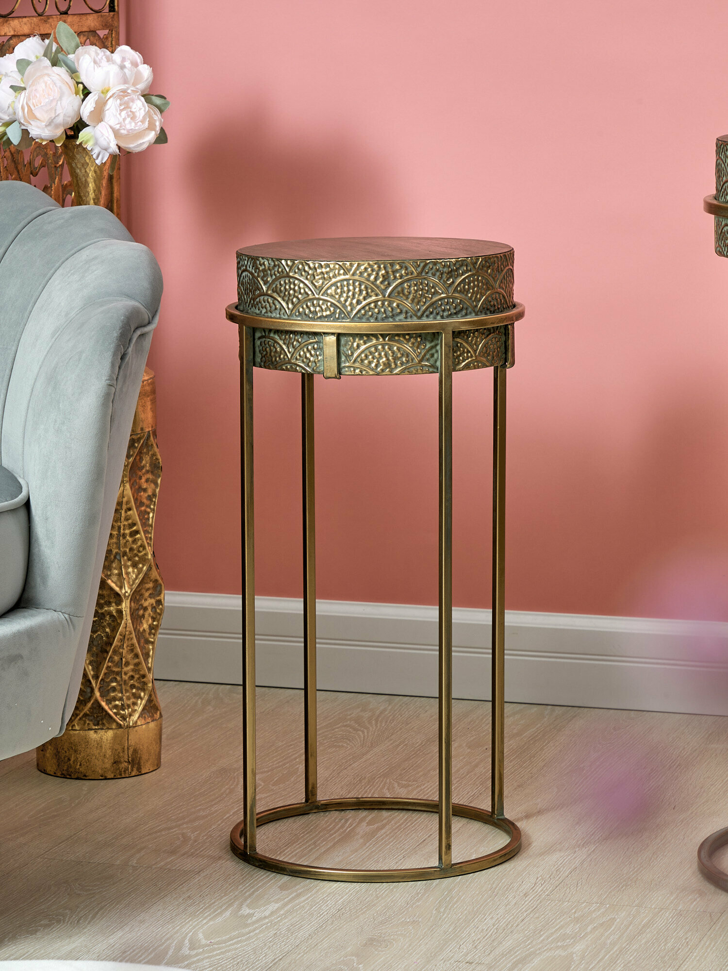 57-223/2 Столик интерьерный Танзания 33х33х67см, Железо, Glasar