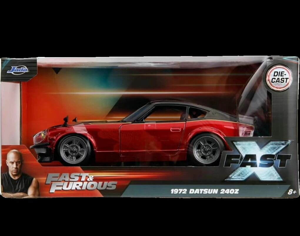 JADA 1:24 Модель автомобиля из сплава, Датсун 240Z, Fast & Furious X Movie, M