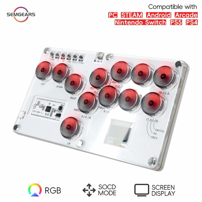 Аркадный контроллер Hitbox джойстик для аркадных игр, PS5/PS4/PS3/switch/ПК