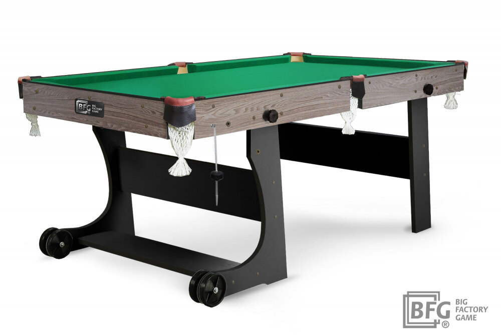 Бильярд BFG Compact Light 5 (Анкор+черный) (РП, анкор/черный (ЛДСП), ЛДСП_16, Сукно Euro Pro 30 ш1.98м, Х/б сетка)